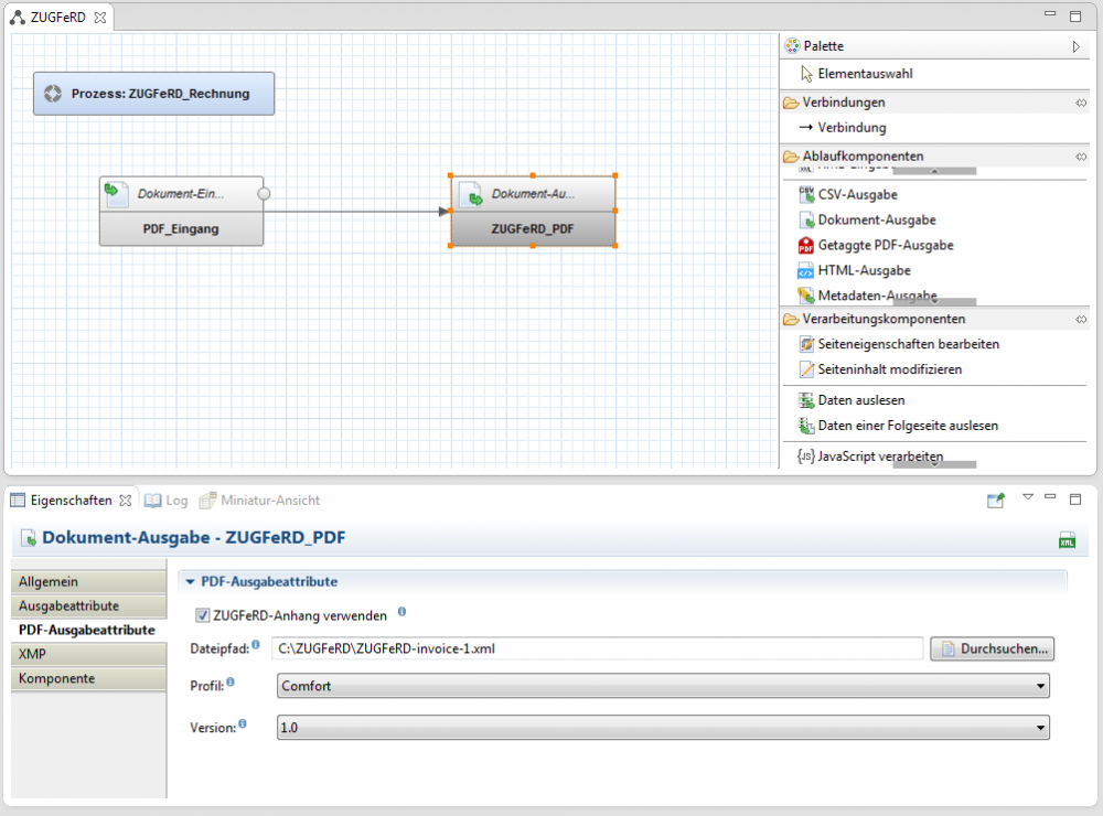 ZUGFeRD PDF-Datei erstellen - Compart