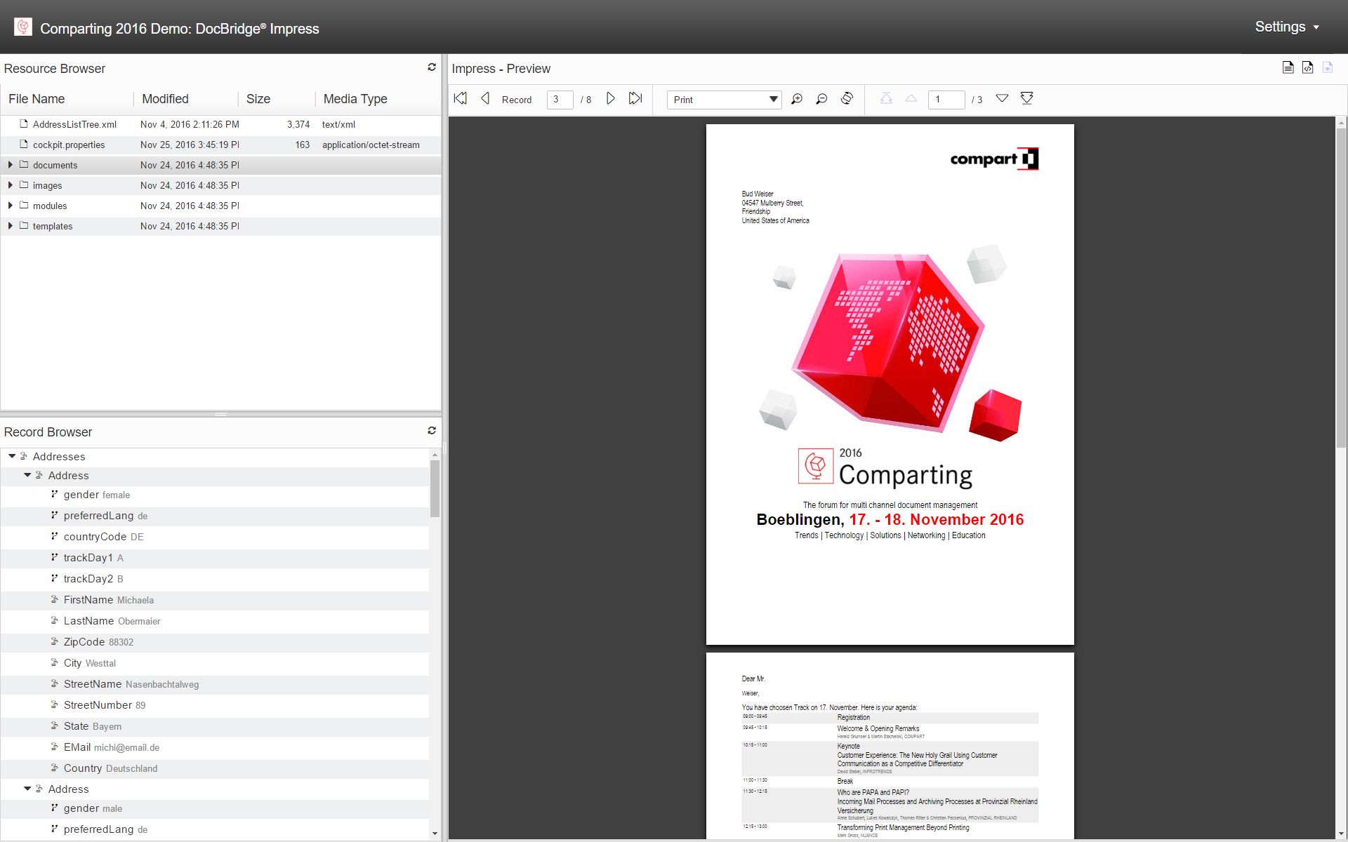 DocBridge® Impress | Diseño de documentos - Compart (es)